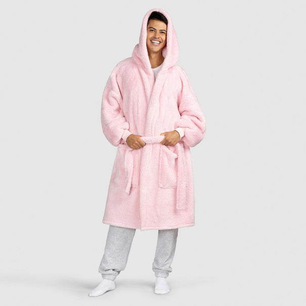 Fluffy Pink Oodie Dressing Gown – The Oodie