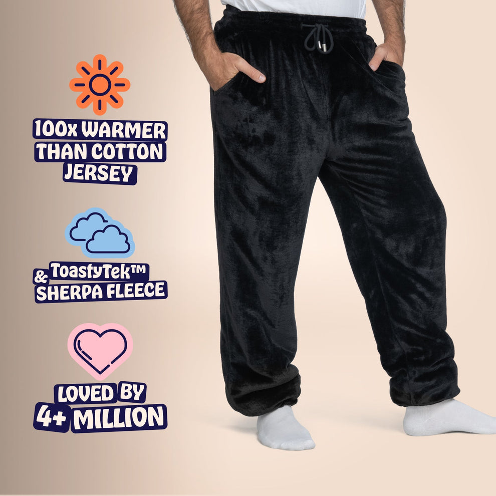 Black Sherpa Cuffed Pant – The Oodie