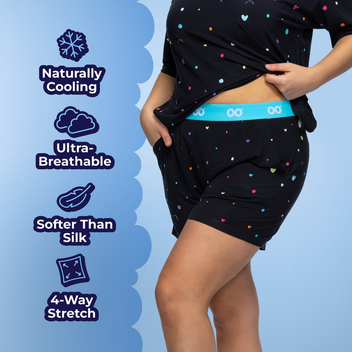 Confetti Cooling Pyjama Short – The Oodie