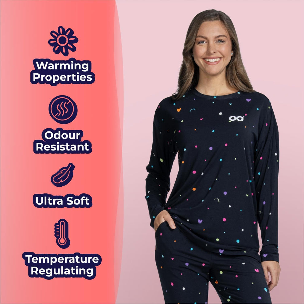 Confetti Warming Long Sleeve Pyjama Top – The Oodie