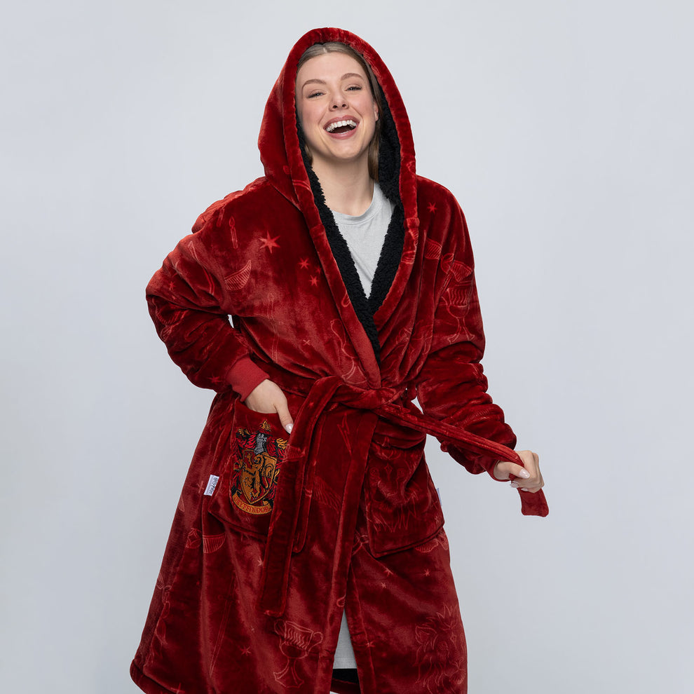 Harry Potter Gryffindor Sherpa Dressing Gown Licensed – The Oodie