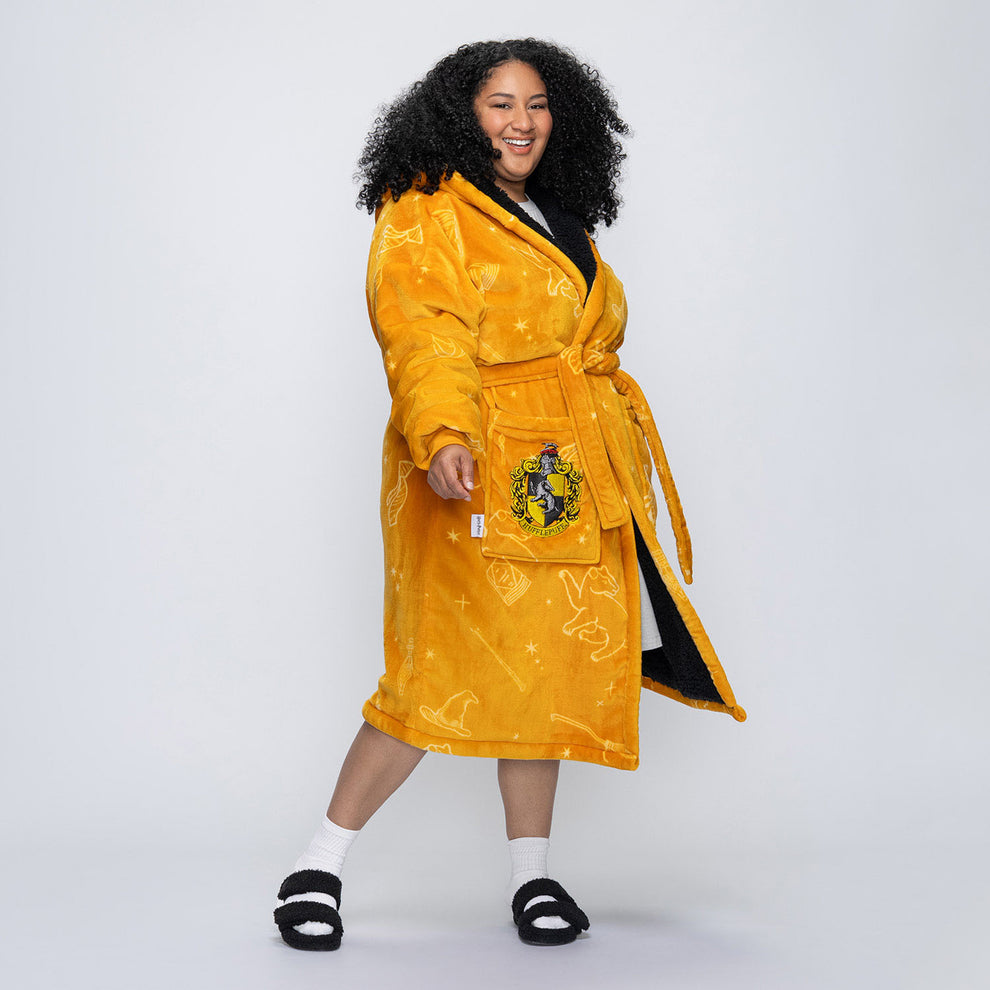 Harry Potter Hufflepuff Sherpa Dressing Gown Licensed – The Oodie