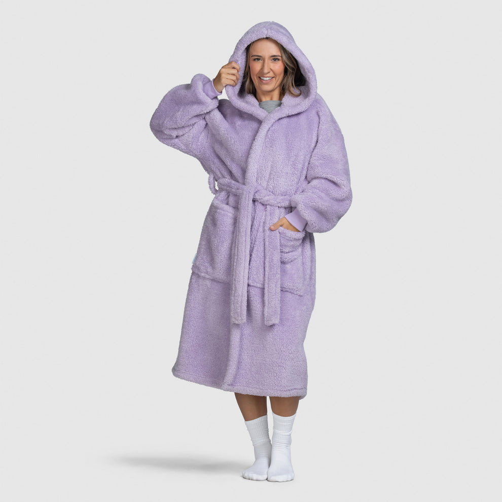 Lilac Fluffy Dressing Gown – The Oodie