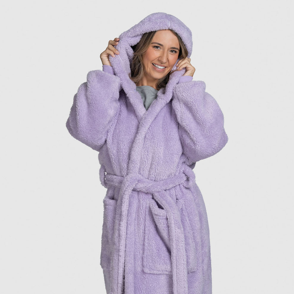 Lilac Fluffy Dressing Gown – The Oodie