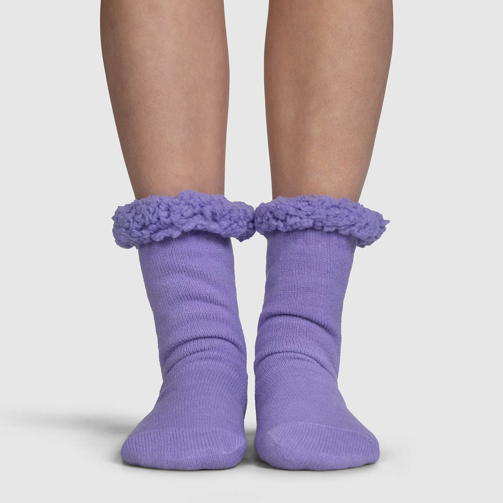 Lilac Sherpa Socks – The Oodie