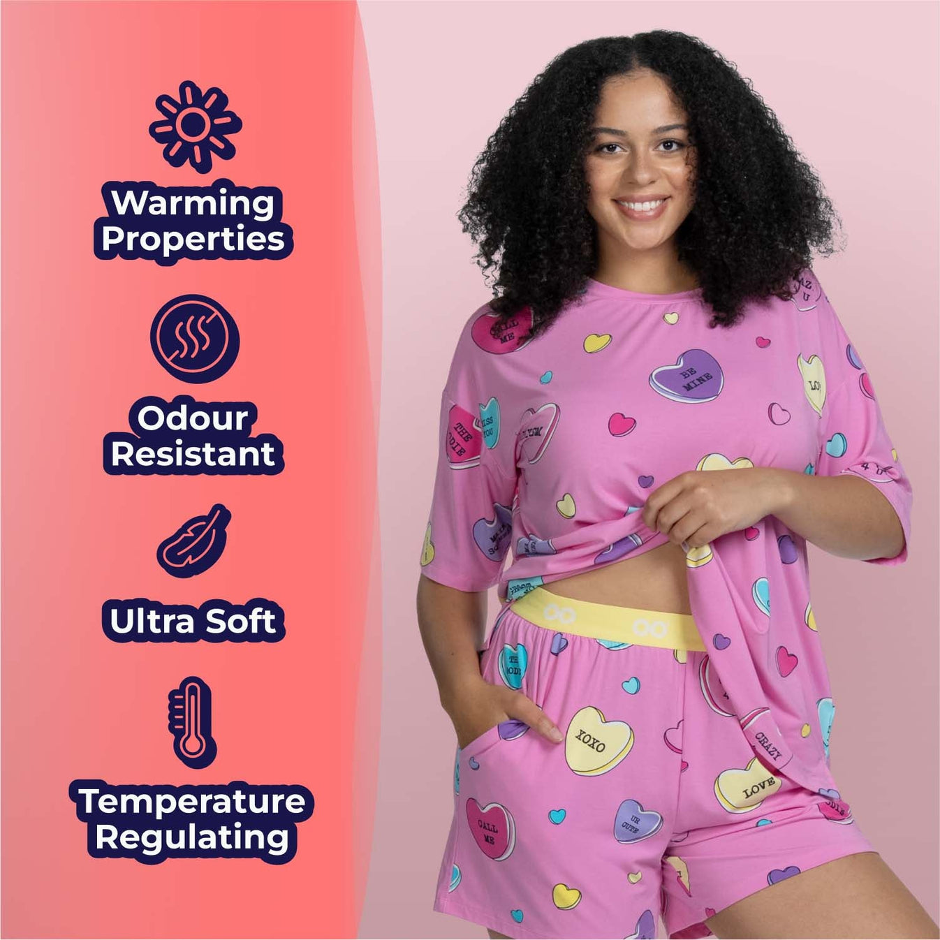 Love Candy Warming Short Sleeve Pyjama Top – The Oodie