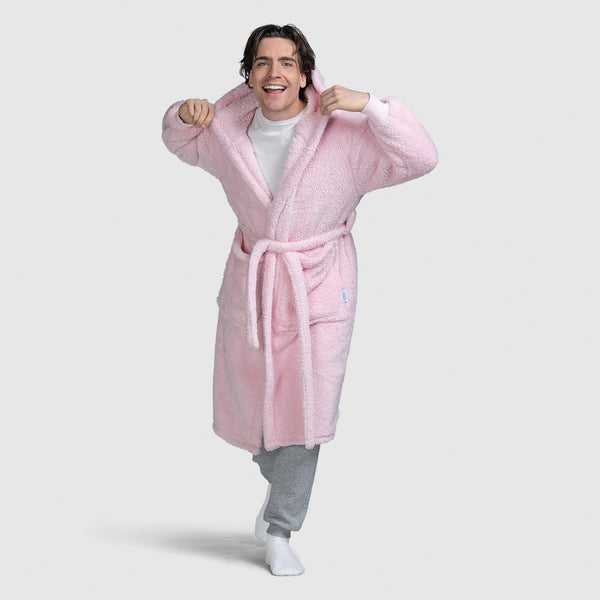 Pink Fluffy Dressing Gown – The Oodie