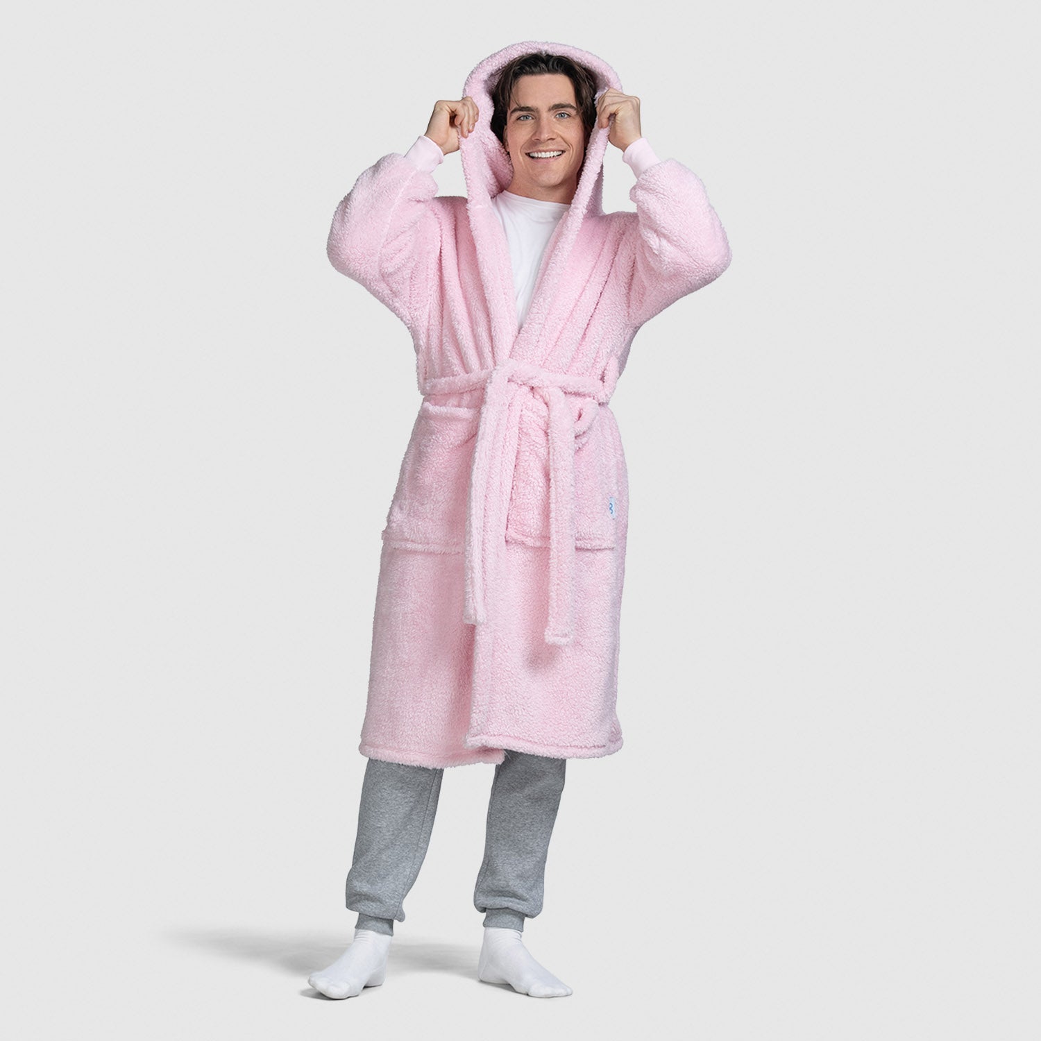 Pink Fluffy Dressing Gown – The Oodie