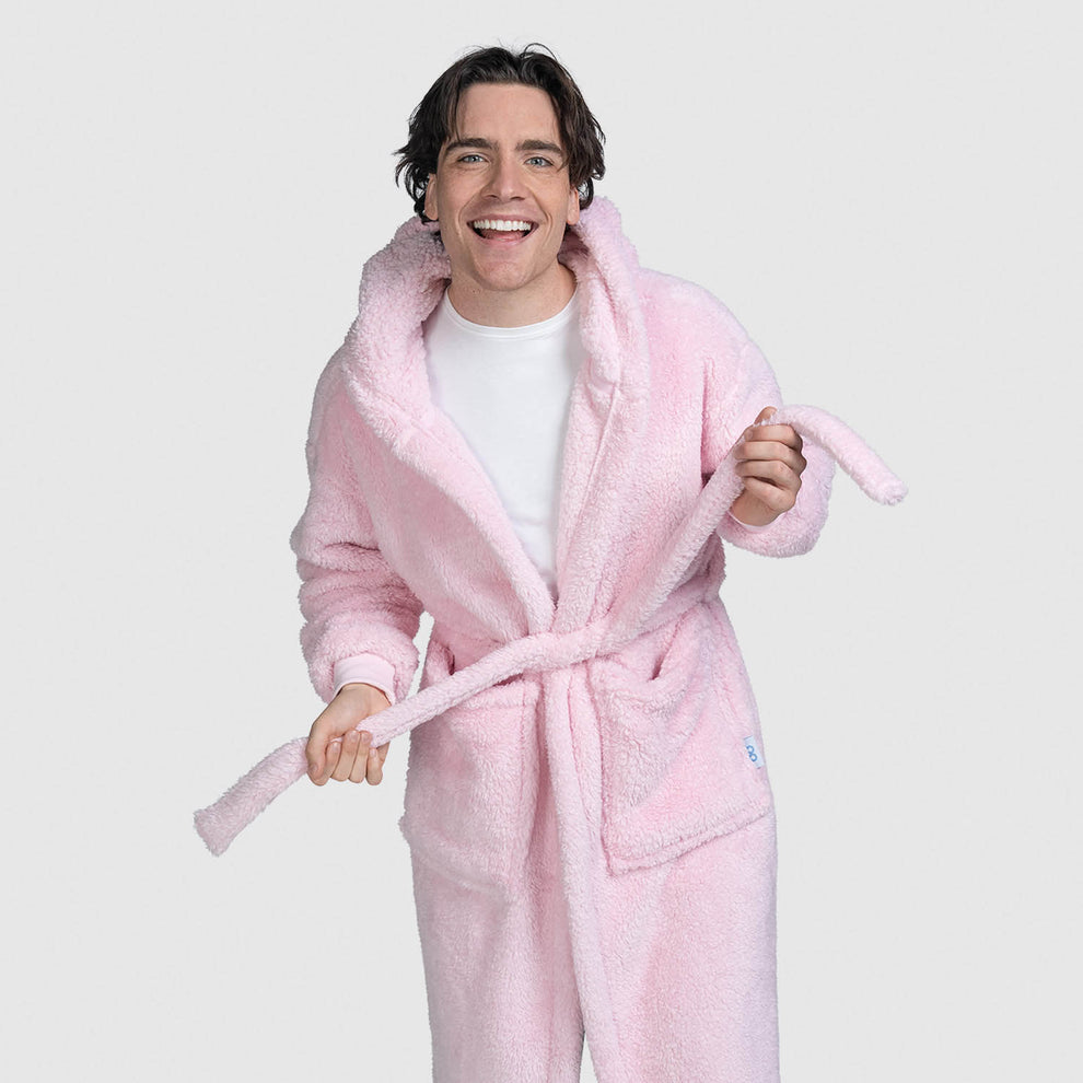 Pink Fluffy Dressing Gown – The Oodie