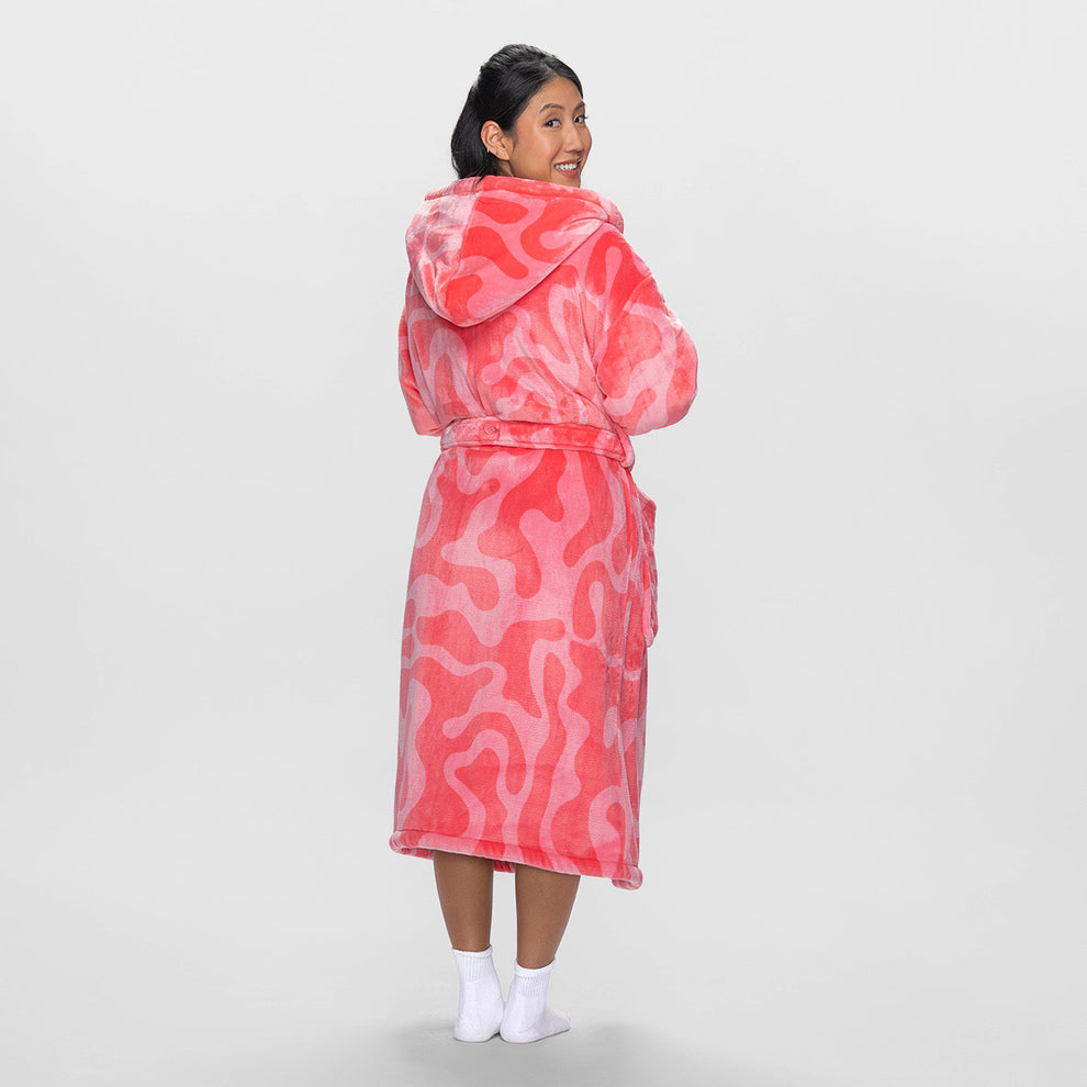Pink Swirl Sherpa Dressing Gown – The Oodie