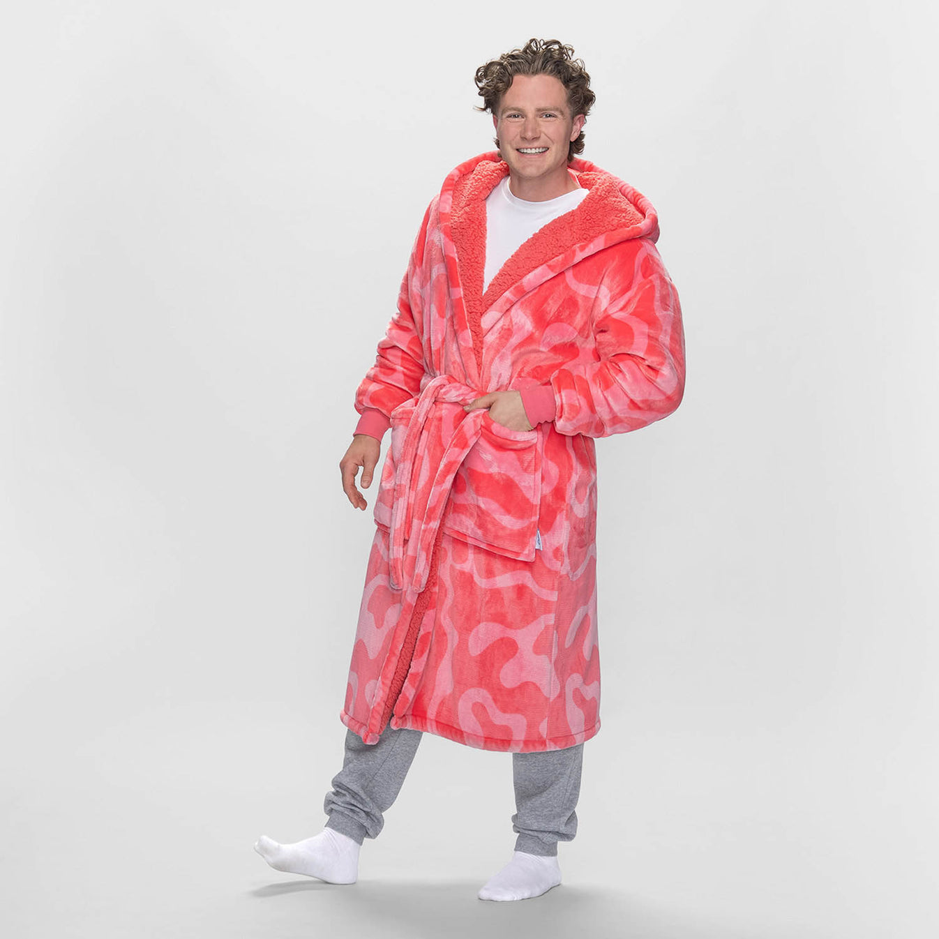 Pink Swirl Sherpa Dressing Gown – The Oodie