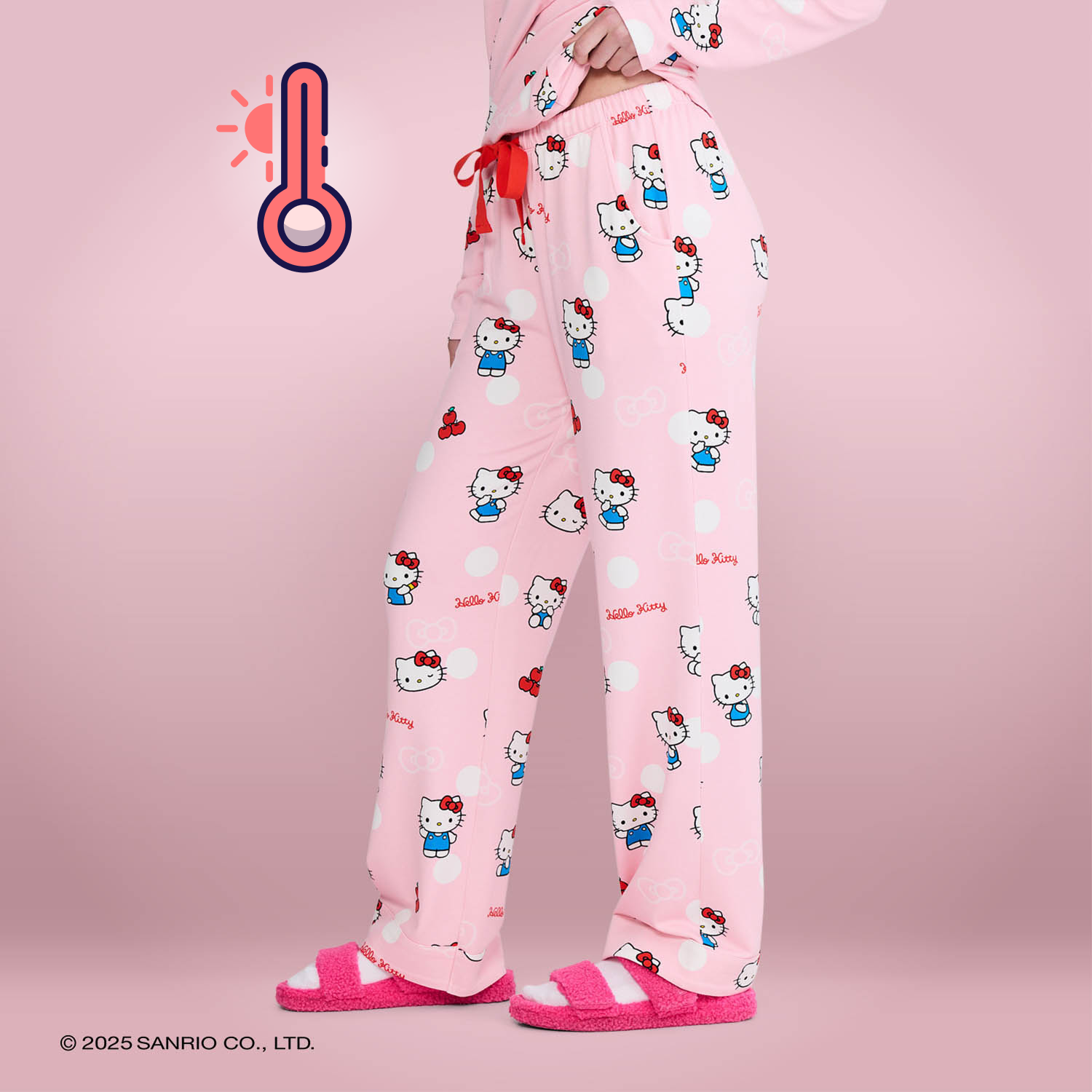 Hello Kitty Polka Dot Warming Pyjamas Wide Pant Licensed – The Oodie